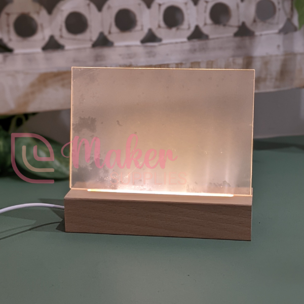 LED Light Base | Wooden Rectangle – Maker Supplies